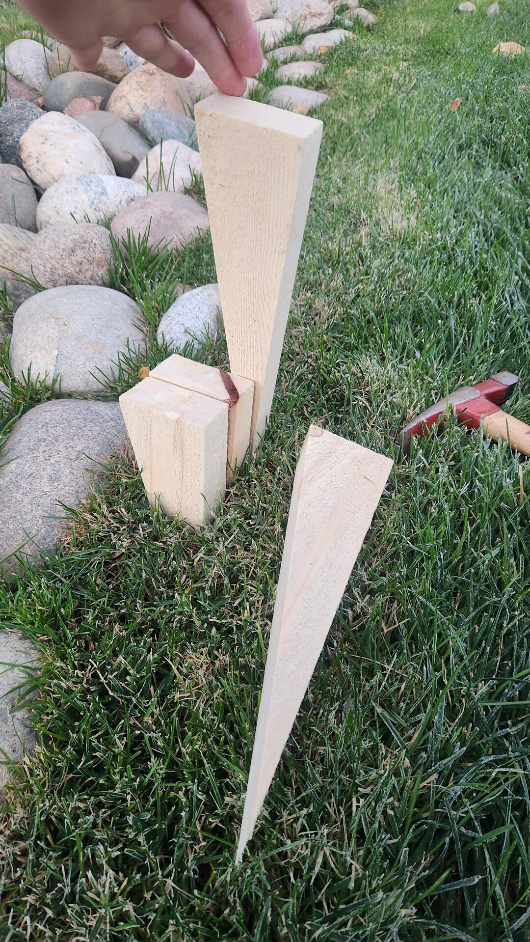 Wedge Stake | Natural Wood Erosion Control, Mulch Edging (60 Pc) - Etsy