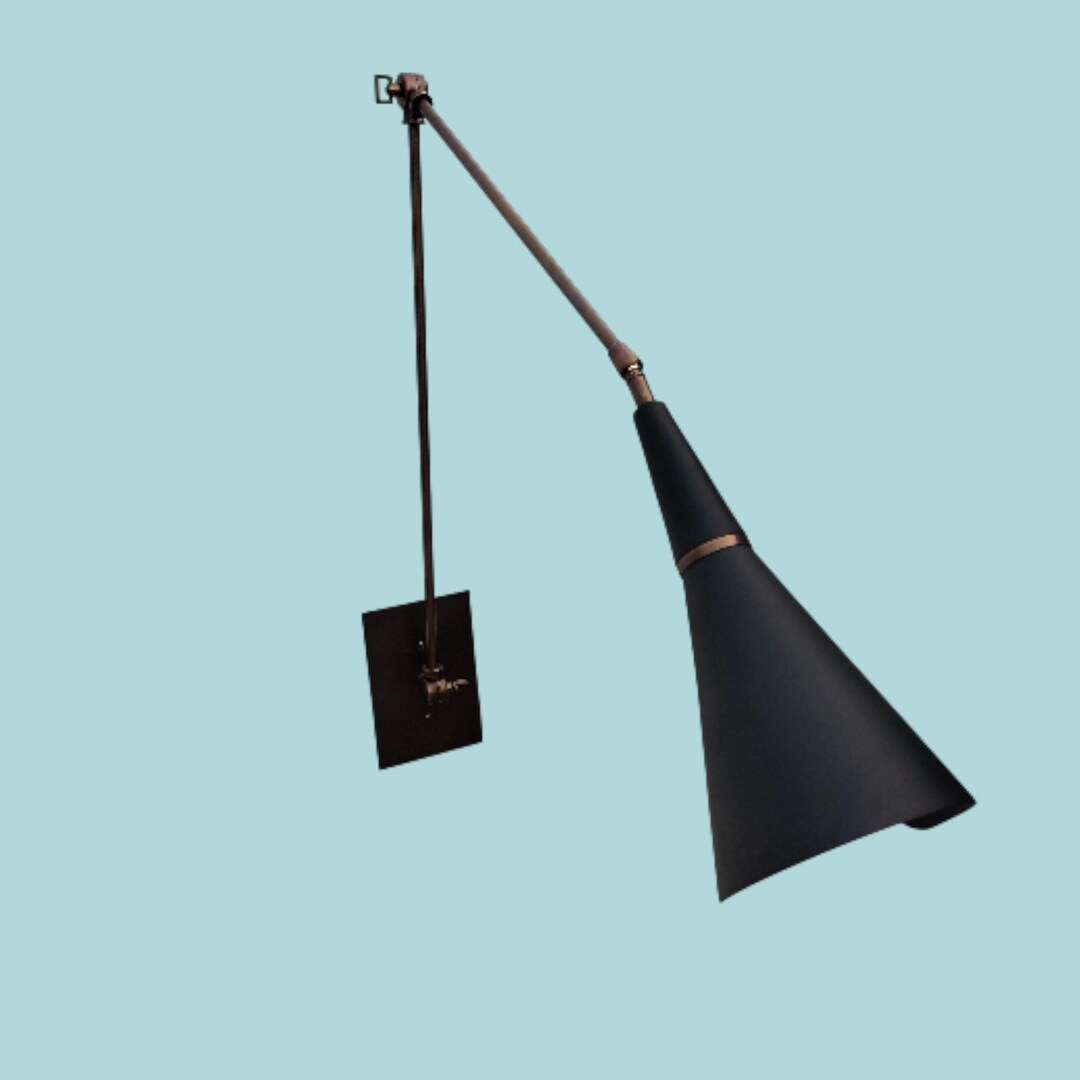 Mid Century Modern Long Reach Lamp | Adjustable Industrial Reading ...