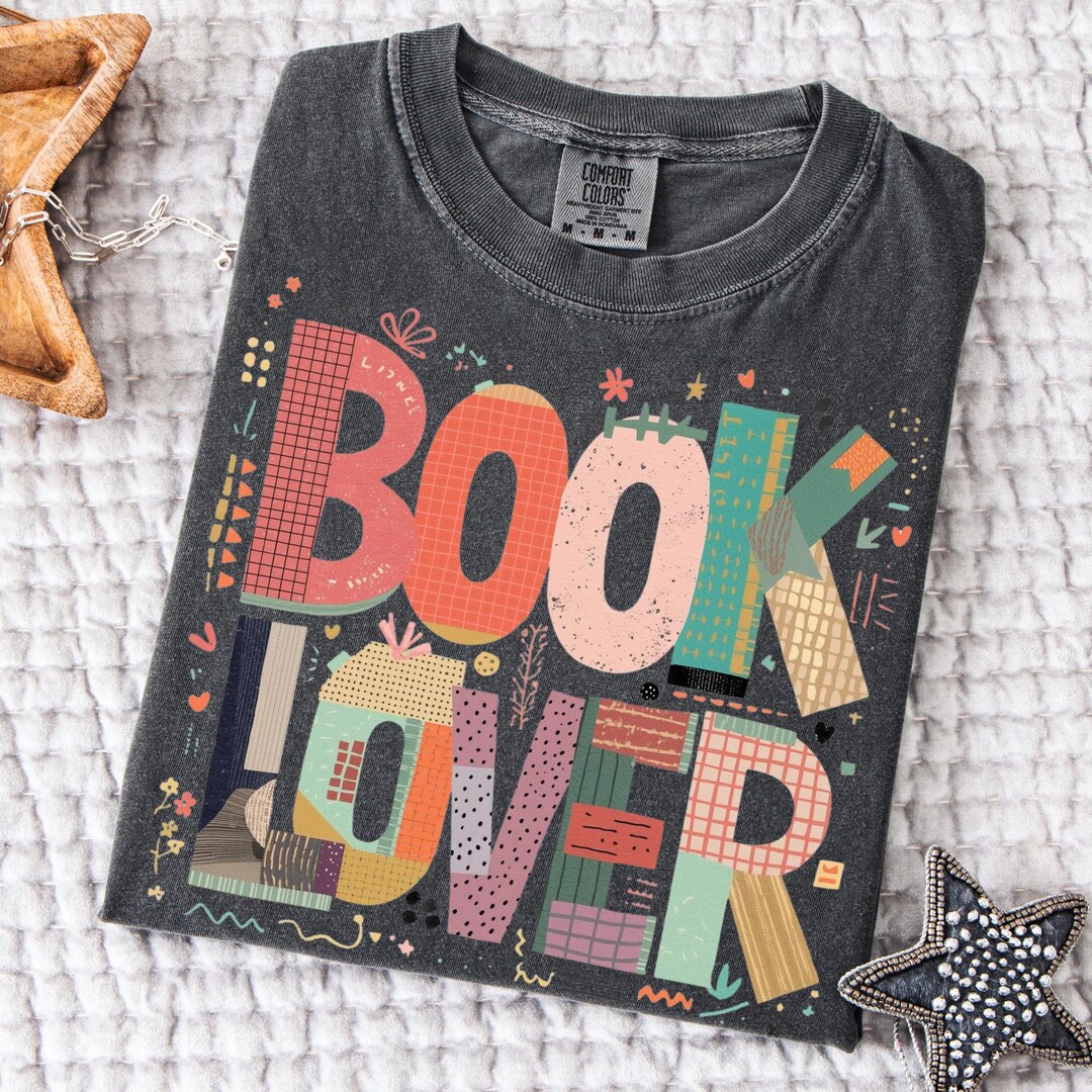 Book Lover Collage PNG, Preppy Bookish Quote, Reading Lover Shirt ...