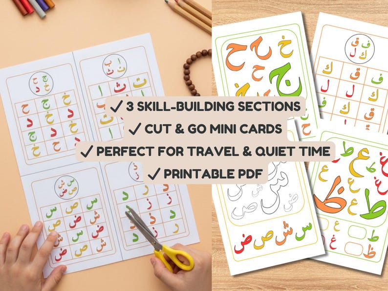 Arabic Alphabet Pocket Activities | Islamic Kids Learning PDF (ages 4-6 ...