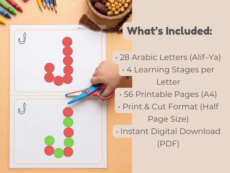 Arabic Alphabet Activity Mats for Toddlers & Preschool | Arabic Letters ...