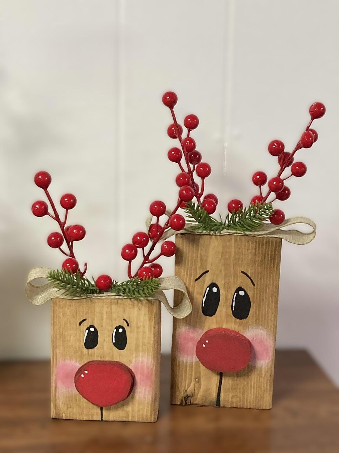 Mr. and Mrs. Rudolph Shelf Sitters - Christmas Gifts - Home Decor - Etsy