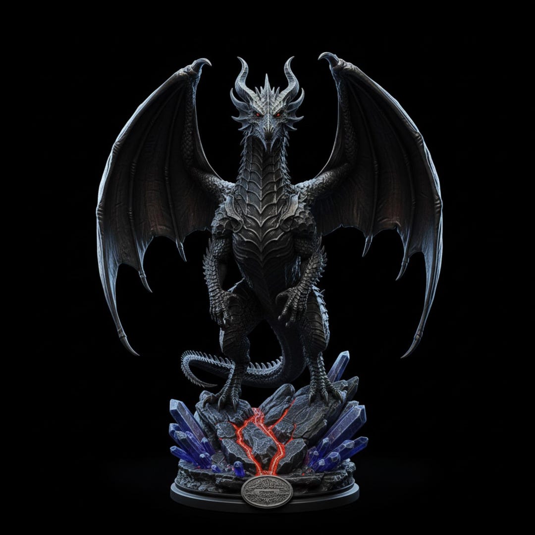 Elder Shadow Dragon STL – Dark Crystal Base Fantasy Figurine – Epic 3D ...