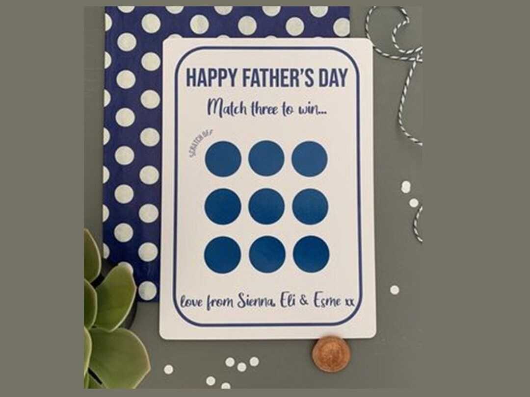 Personalise Your Own Father's Day Scratch Card - Etsy