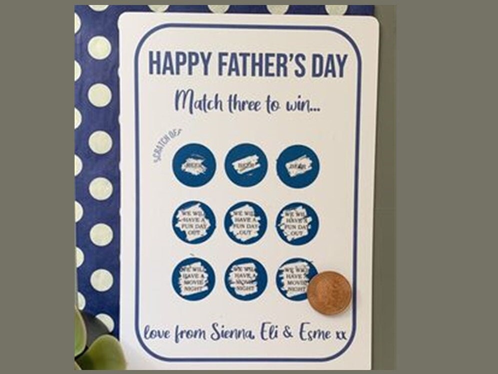 Personalise Your Own Father's Day Scratch Card - Etsy