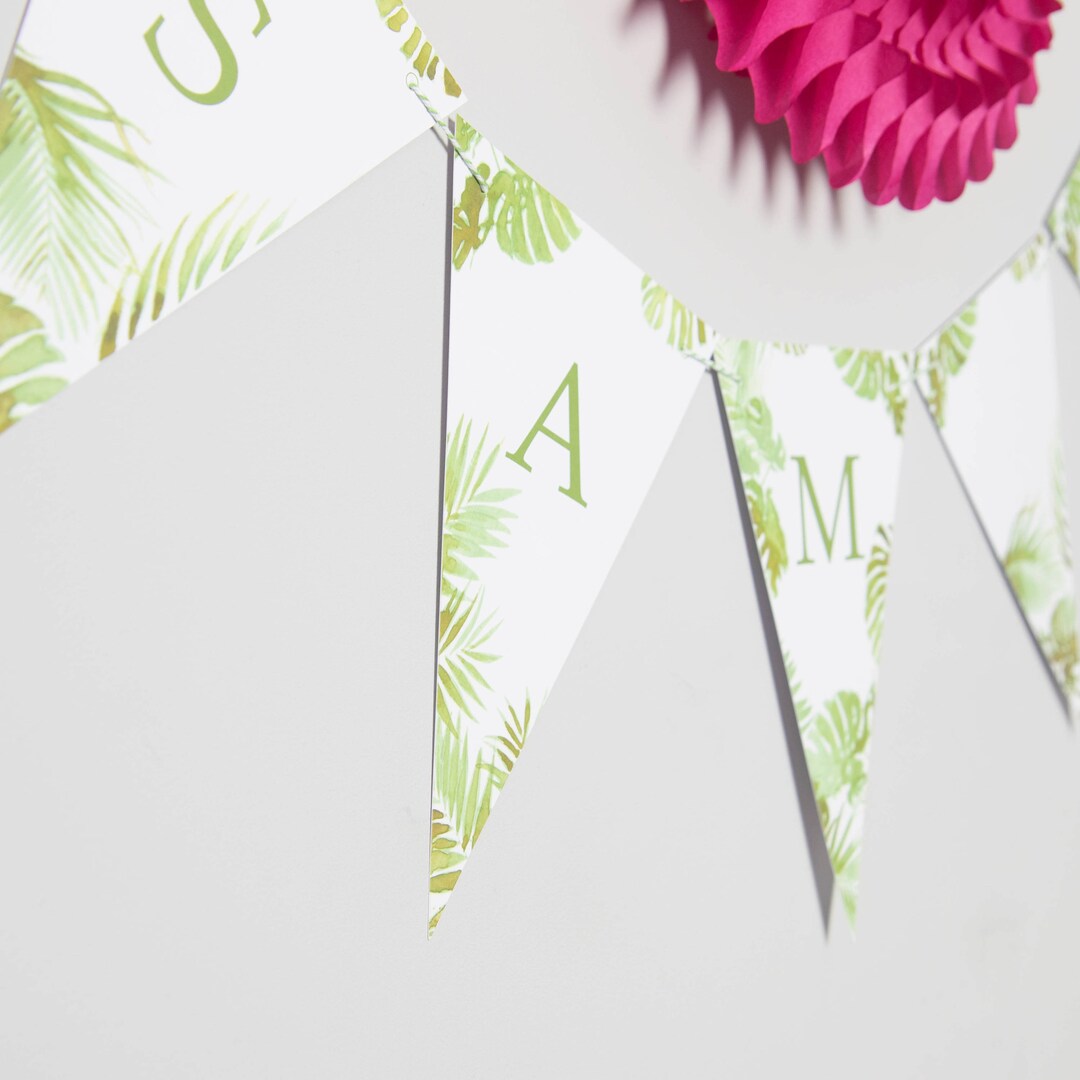 Bespoke Botanical Bunting // Party Decoration // Wedding Party Bunting ...