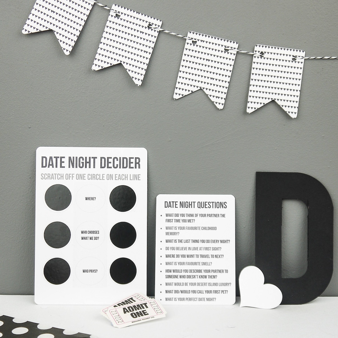Date Night Decider // Date Night // Date Night Ideas // Couples Gift ...