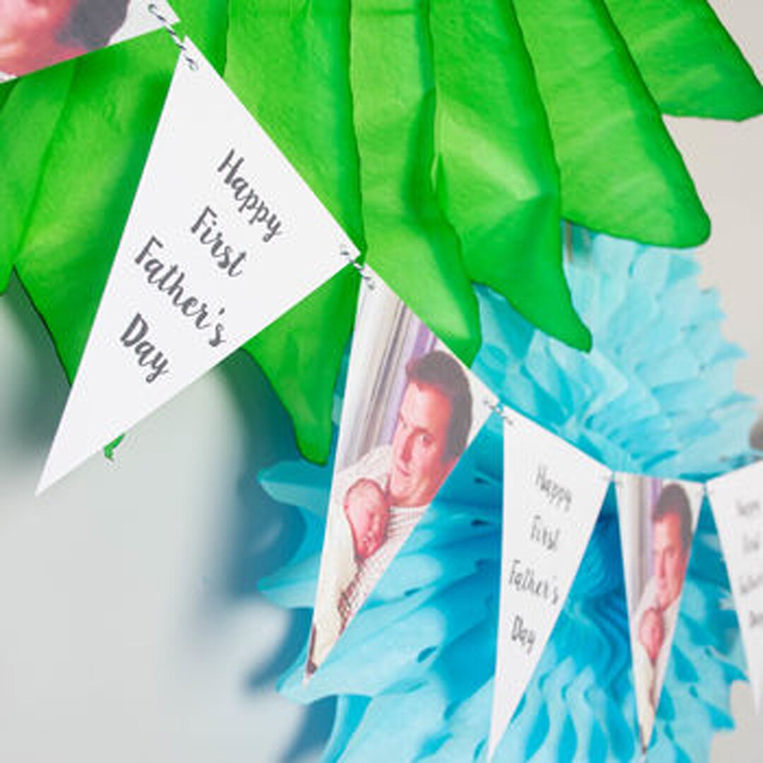 First Father's Day Bunting | Father's Day Banner | Personalised Dad ...