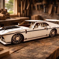 Laser Cut Wooden Morgan 3 Wheel Car Puzzle Kit Cdr Dxf Svg Ai File ...