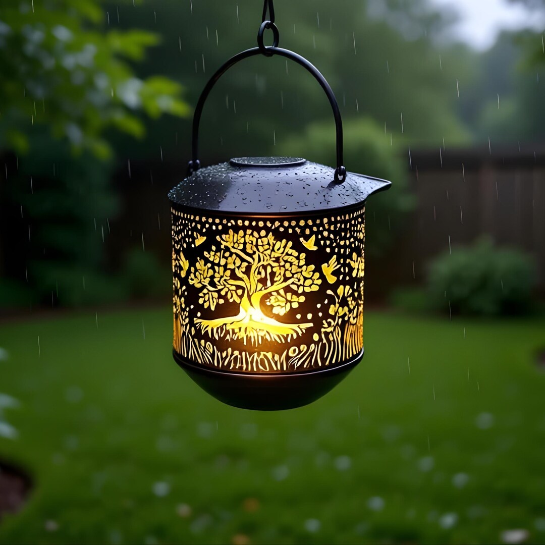 Tree of Life Solar Lantern Kit, Outdoor Waterproof Hanging LED Garden ...