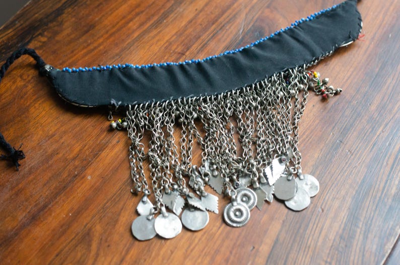 Vintage Kuchi Choker Necklace With Metal Dangles - Tribal Fusion - Etsy ...