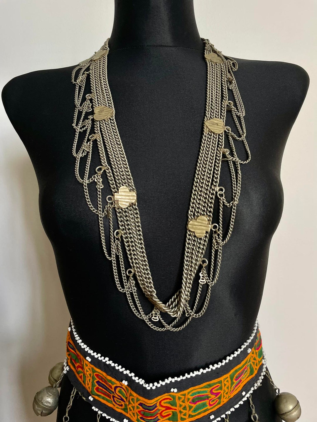 Banjara Tribal Belt Ethnic Metal Belt Ethnic Chain Belt Large Gypsy ...