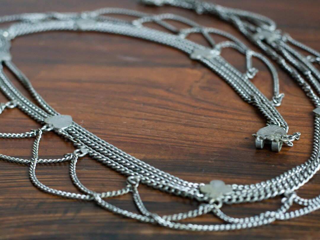 Vintage Banjara Chain Belt: Tribal Clover & Leaf Belly Dance Accessory ...