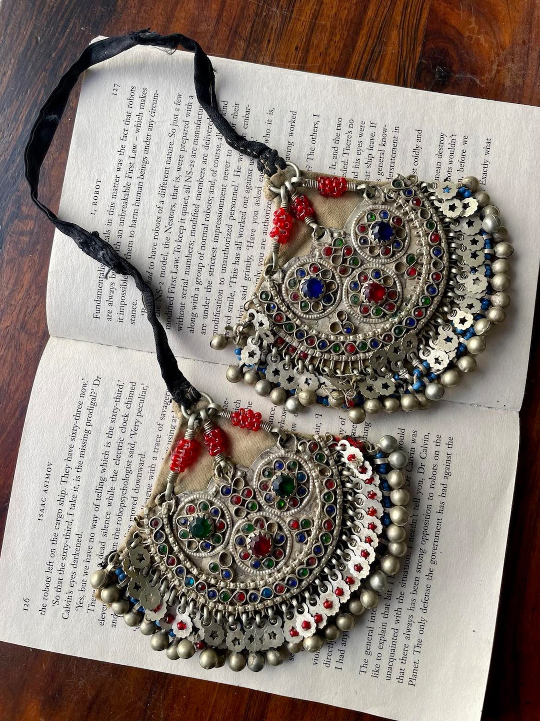 Set of 2 Large Kuchi Hair Pendants Kuchi Hair Ornament Tribal Hair ...