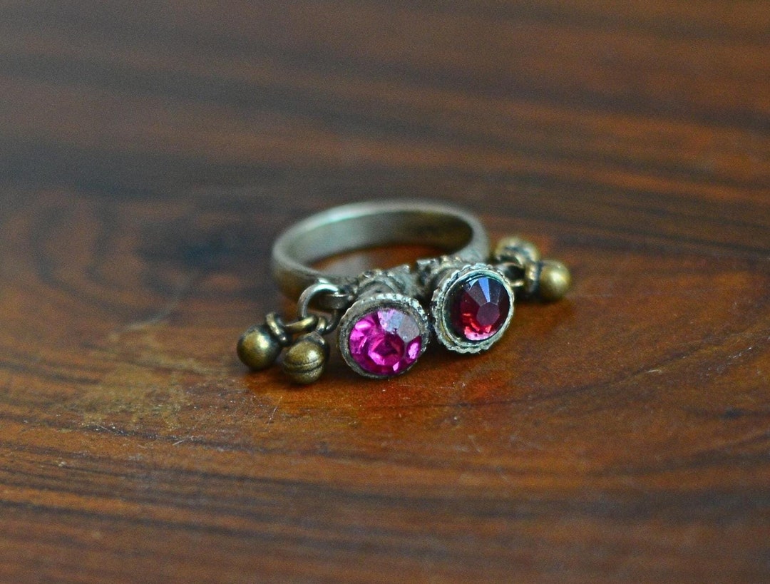 Pink Tribal Ring Ethnic Kuchi Ring Kuchi Jewelry Vintage Tribal Ring ...