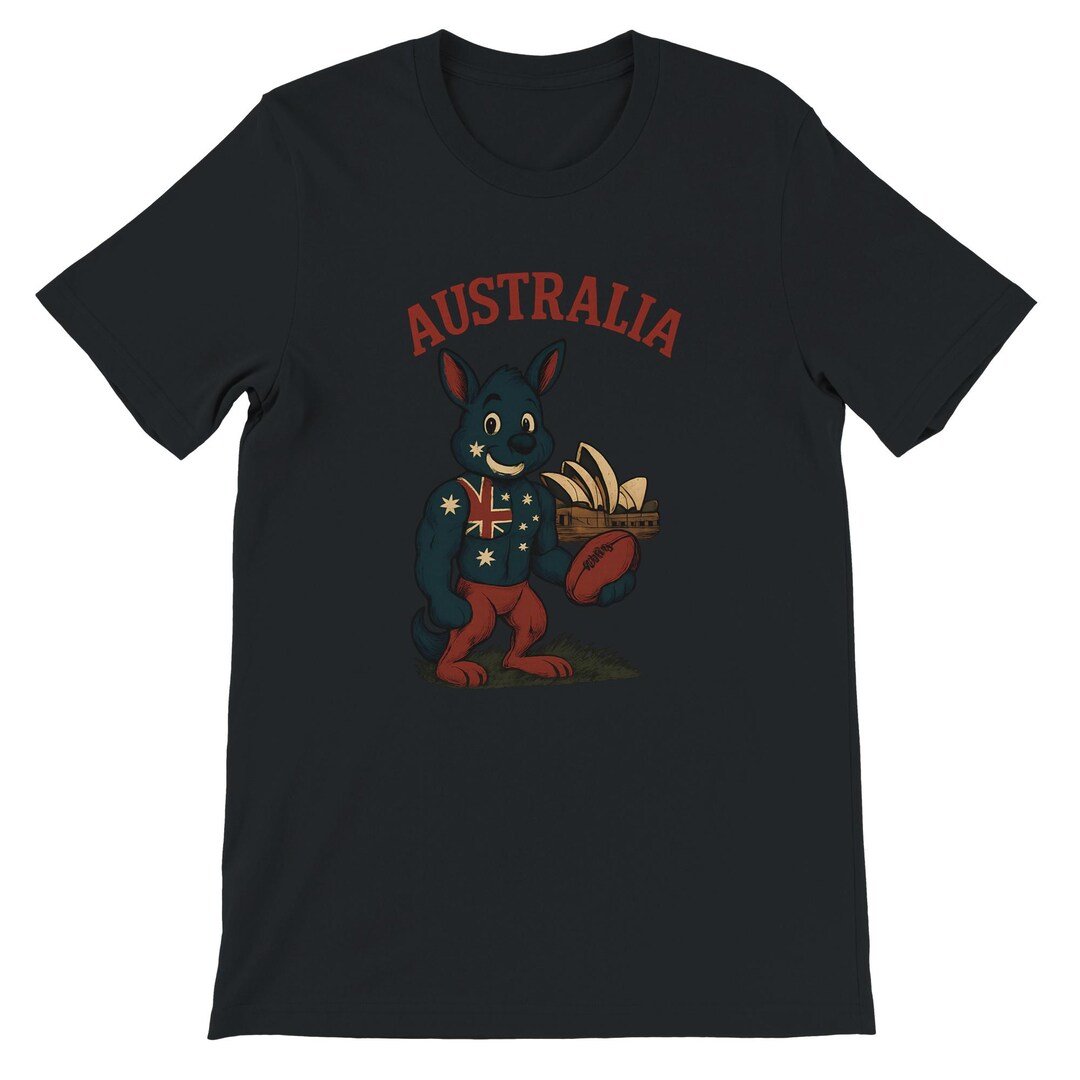 Symbol of Australia Kangaroo T Shirt Australian Flag Graphic Sydney ...