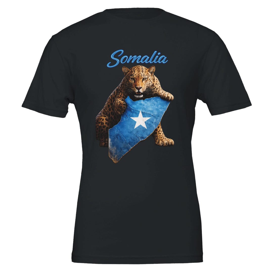 Somalia Leopard Guardian Map Shirt African Pride Wildlife Big Cat ...