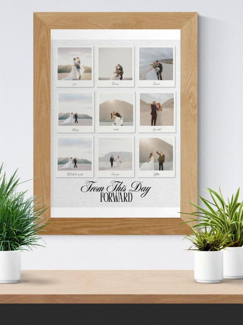 Personalized Photo Collage Wall Art | Editable Canva Template | Custom ...