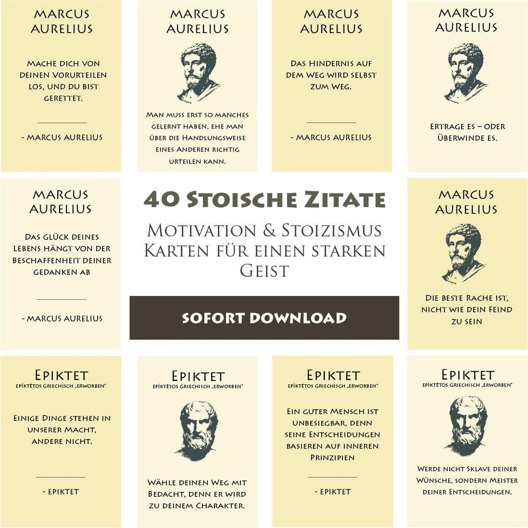 40 Stoic Quotes, Sayings, Motivation & Stoicism Cards for a Strong Mind ...