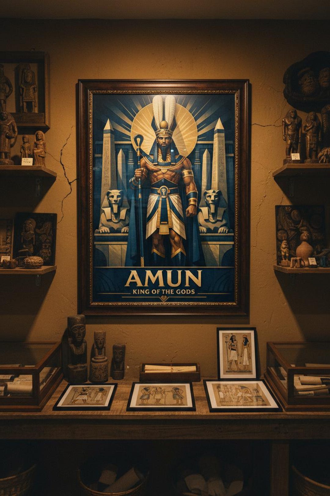 Amun Poster | Egyptian God Art Deco Print - Etsy Canada