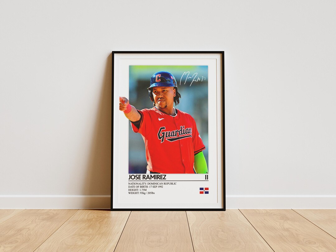 José Ramírez Poster – Cleveland Guardians Baseball Art Print - Etsy