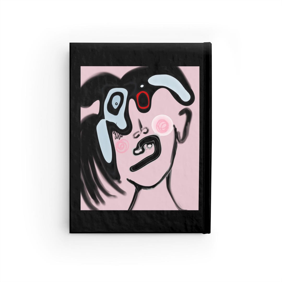 Abstract Surprised Face Journal | Art Illustration Notebook - Etsy