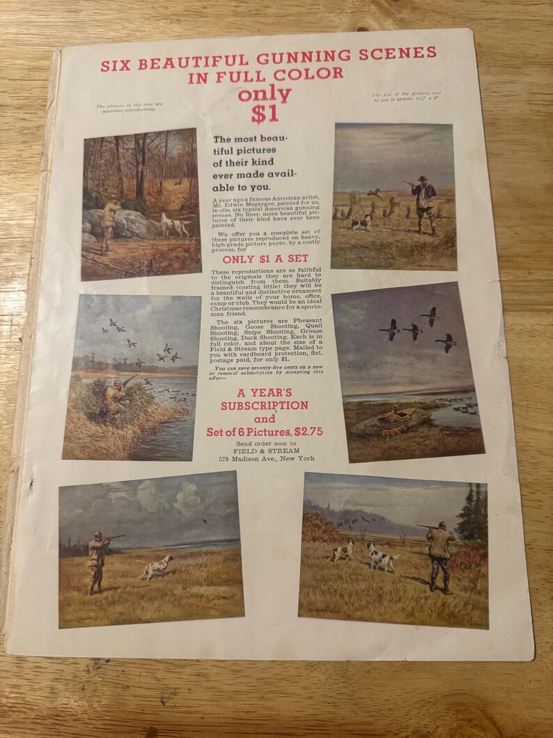 1936 Lucky Strike Santa Cigarette Ad Original Magazine Page Field ...
