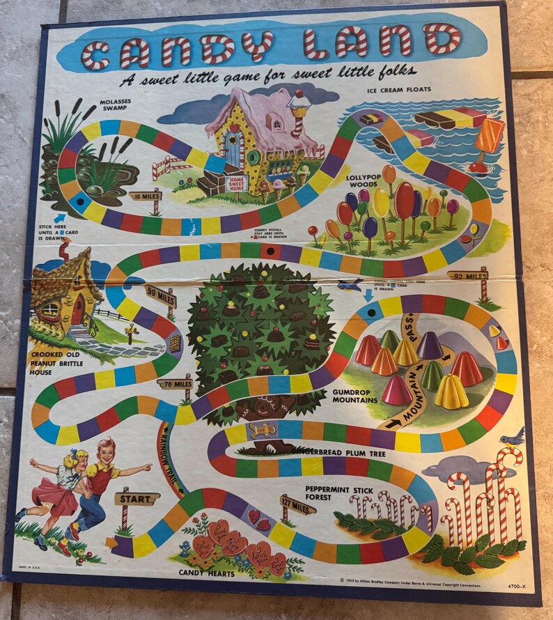 Vintage 1962 Candy Land Game Board - Etsy