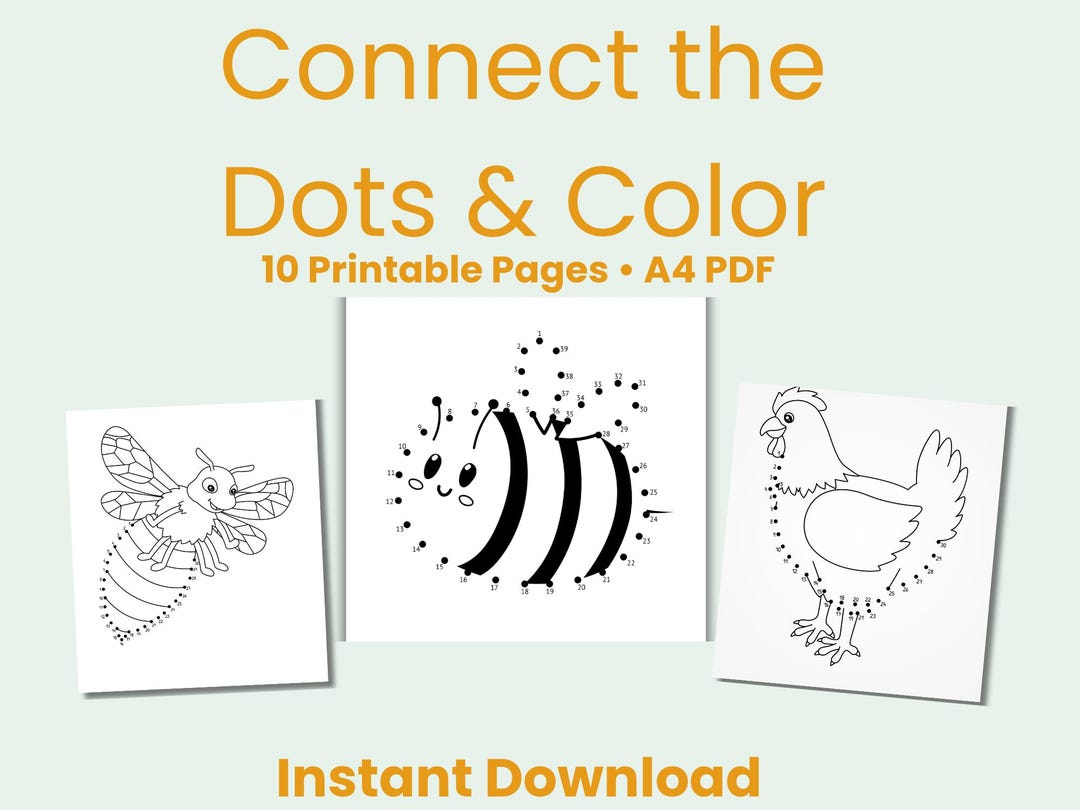 Connect the Dots Coloring Pages 1–30 | Printable Kids Activity ...