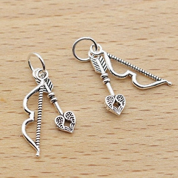 Silver Bow and Arrow - Etsy