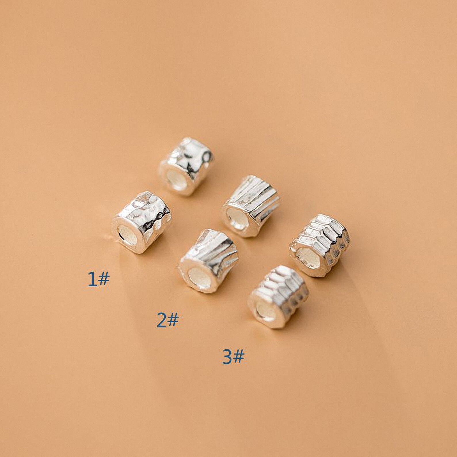 Sterling Silver Beads Tube Beads Tube Bead Pattern Tube - Etsy