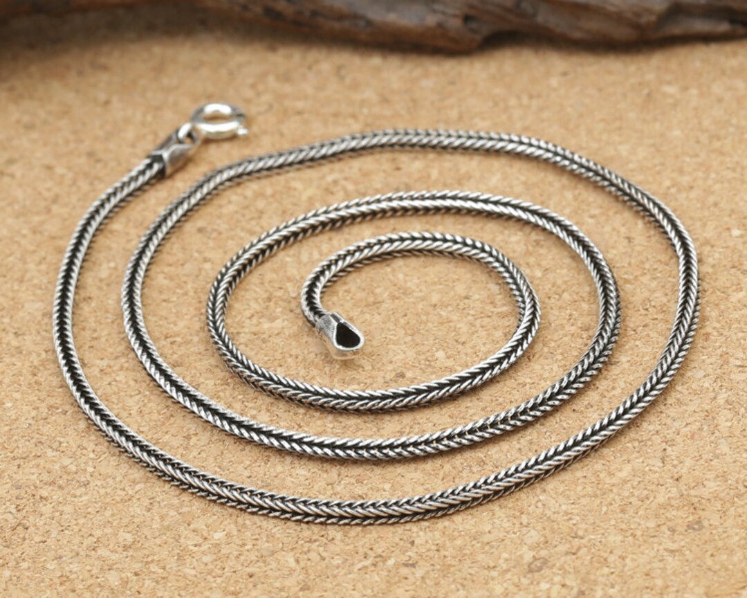 925 Sterling Silver Herringbone Chain 2mm Silver Fishbone Necklace ...