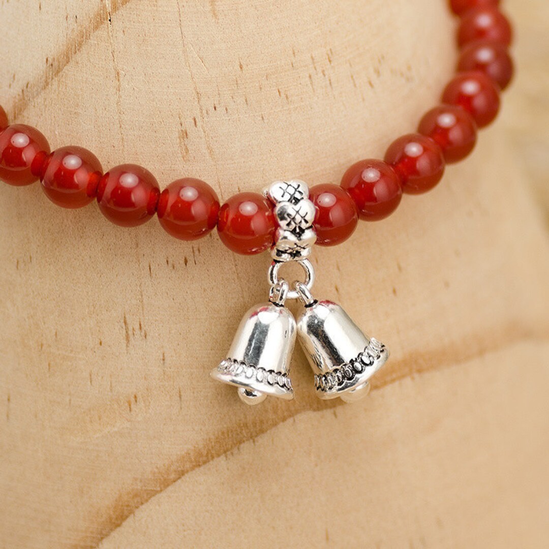 925 Sterling Silver Double Bell Dangle Charms Pendant Connector ...