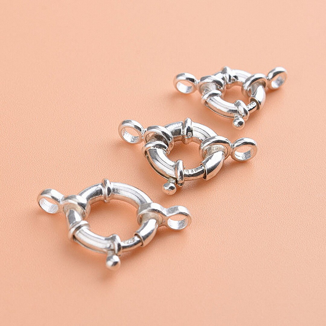 Sterling Silver Spring Clasp Large Clasp,necklace Clasp, 10mm,12mm,14mm ...