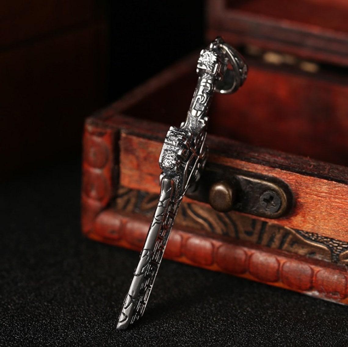 Sterling Silver Sword Pendant 925 Silver Broken Sword Pendant Energy ...