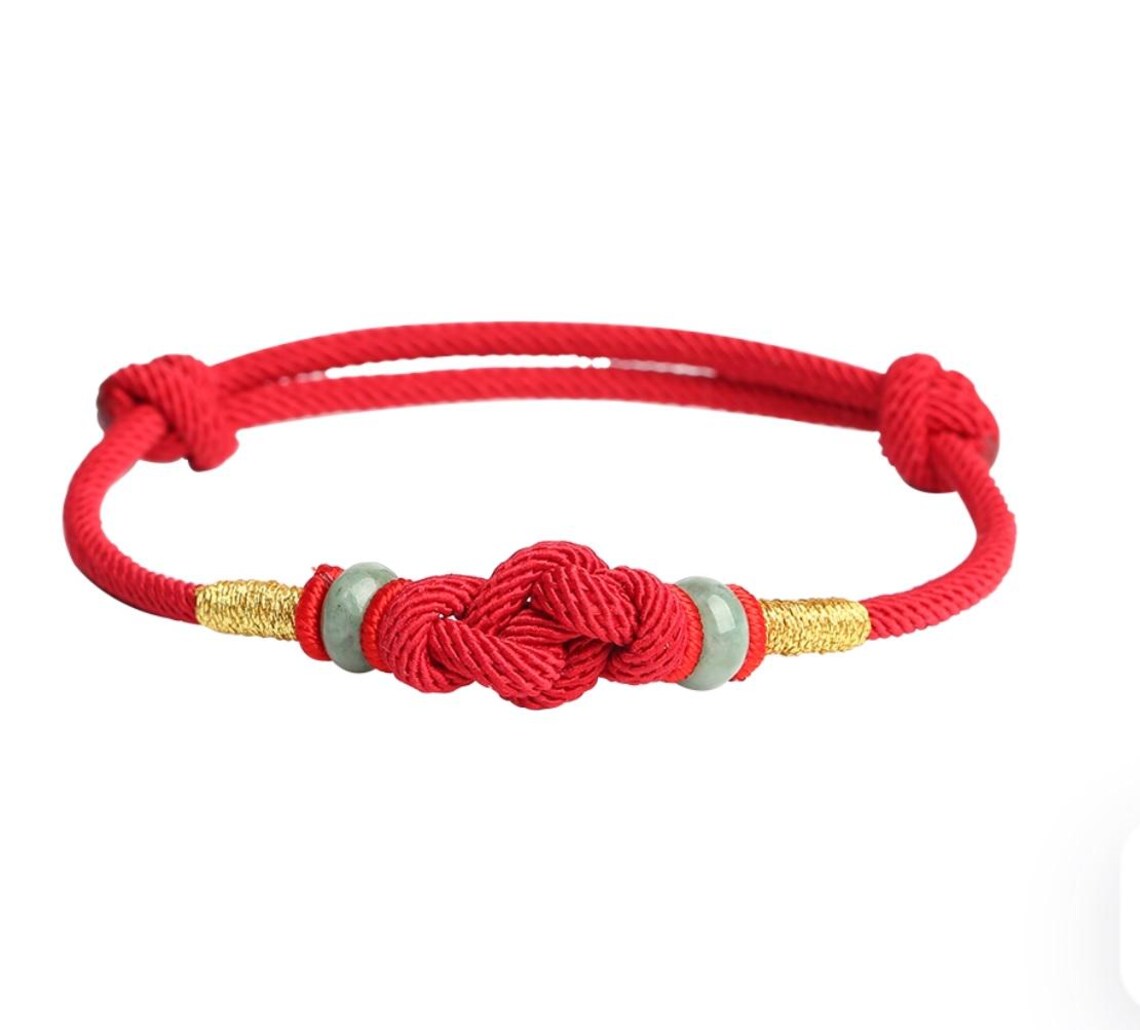 Lucky Red String Chinese Knot Braided String Bracelet Protection Wealth ...