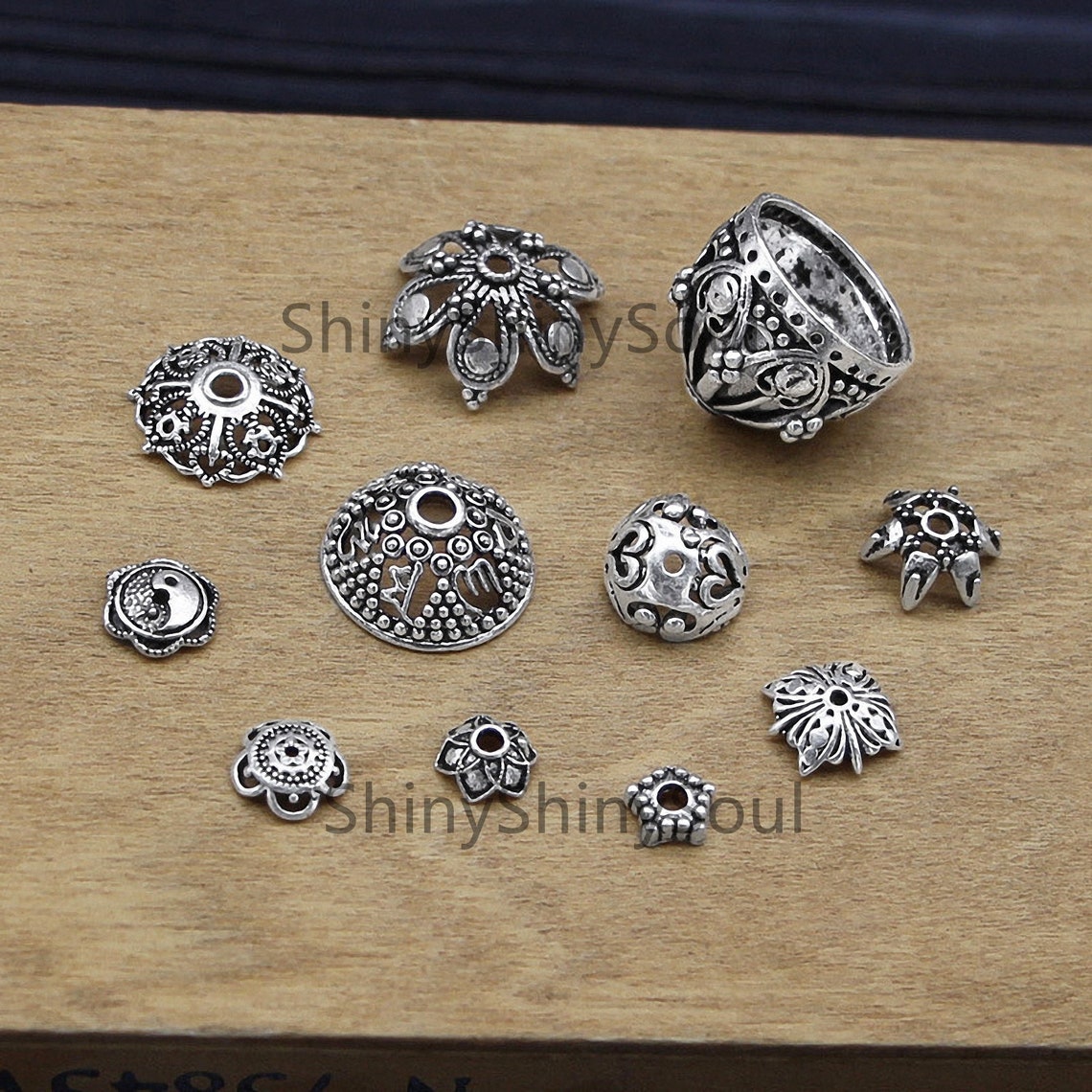 Sterling Silver Bead Cap End Cap Silver Bead Cap Jewelry | Etsy