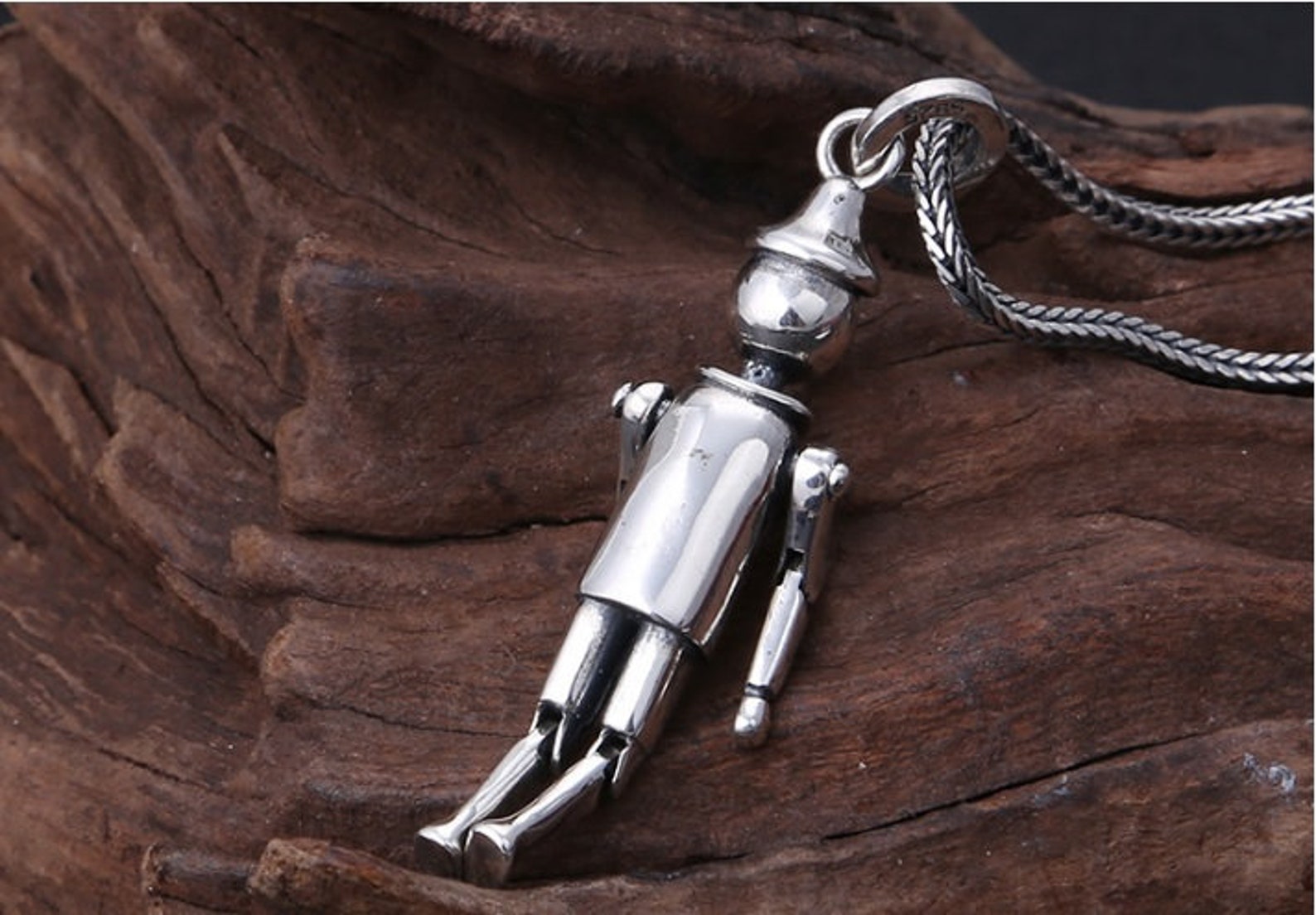 925 Sterling Silver Puppet Pendant Silver Pinocchio Pendant - Etsy