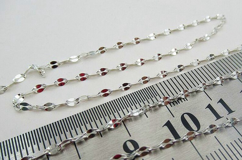 Sterling Silver Unfinished Chain Chip Chain Silver Disc Chain | Etsy