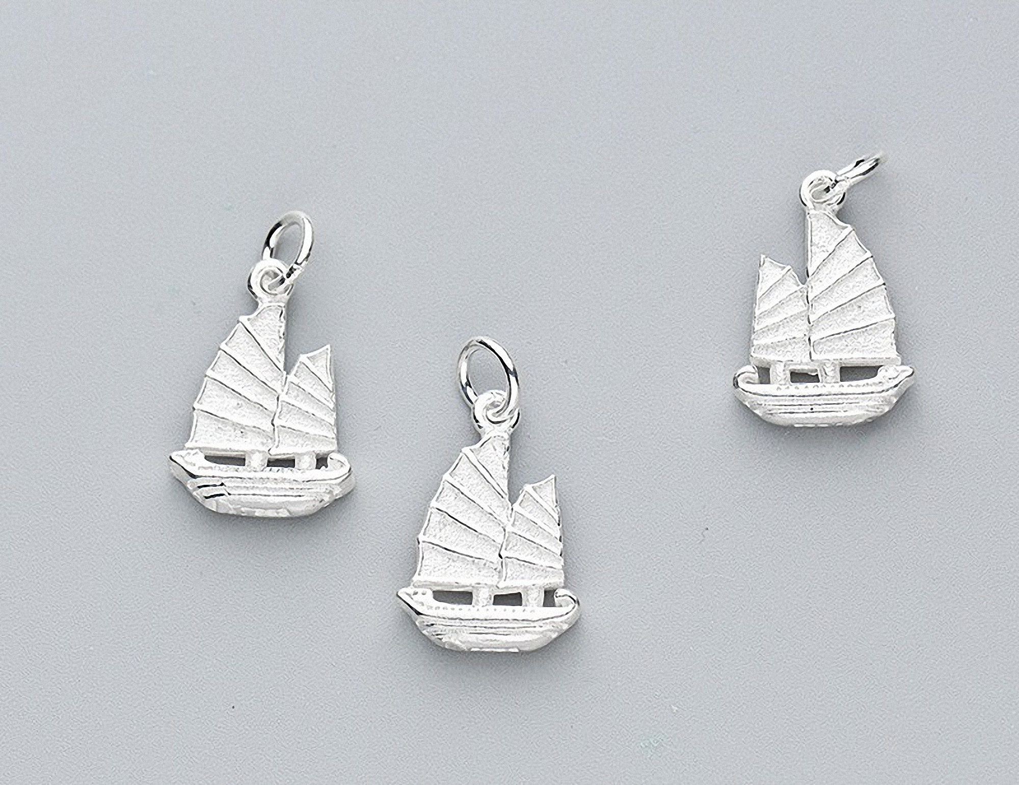 925 Sterling Silver Sailboat Charm Sailing Boat Sailing Ship - Etsy UK
