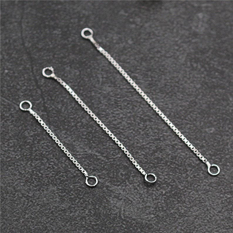 Sterling Silver Extend Chain Box Chain Extend Rolo Extend - Etsy