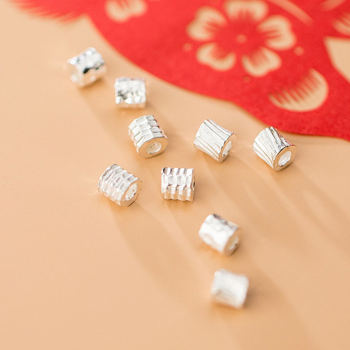 Sterling Silver Beads Tube Beads Tube Bead Pattern Tube - Etsy