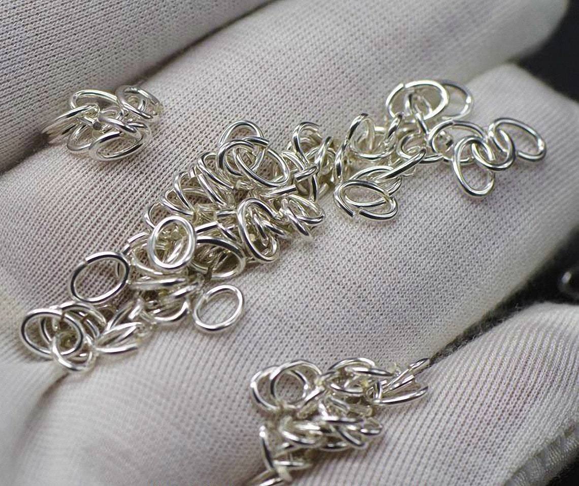 50pcs Sterling Silver Jump Ring Oval Open Egg Jump Ring | Etsy