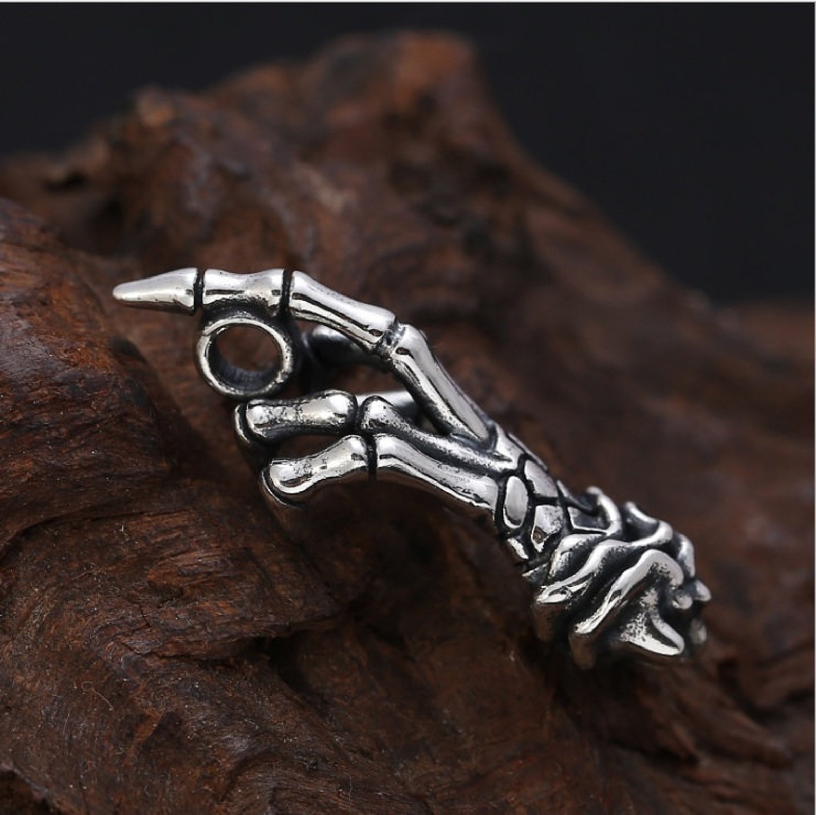 925 Sterling Silver Pendant Silver Ghost Claw Pendants Ghost | Etsy