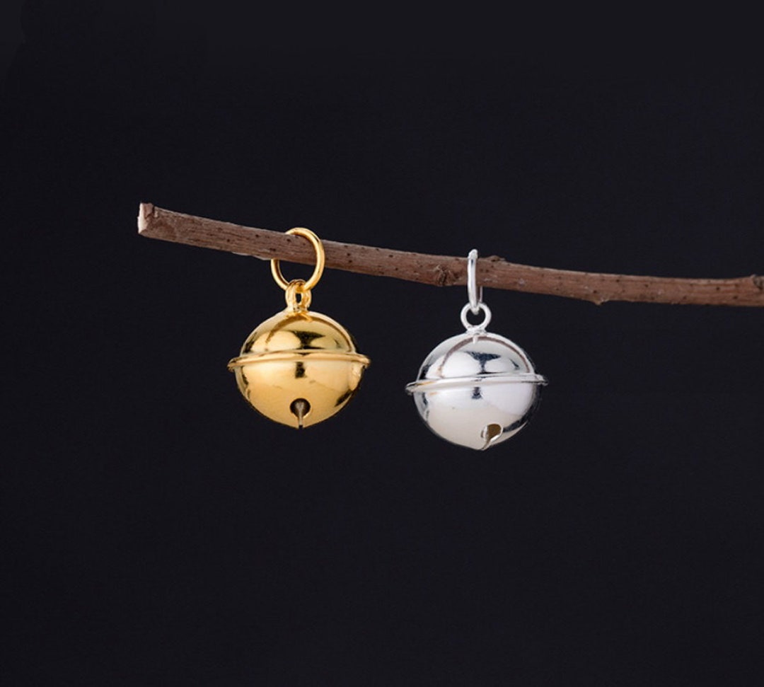 925 Sterling Silver Bell Charm 9mm Ring Bell Pendant Gold Bell Charm - Etsy