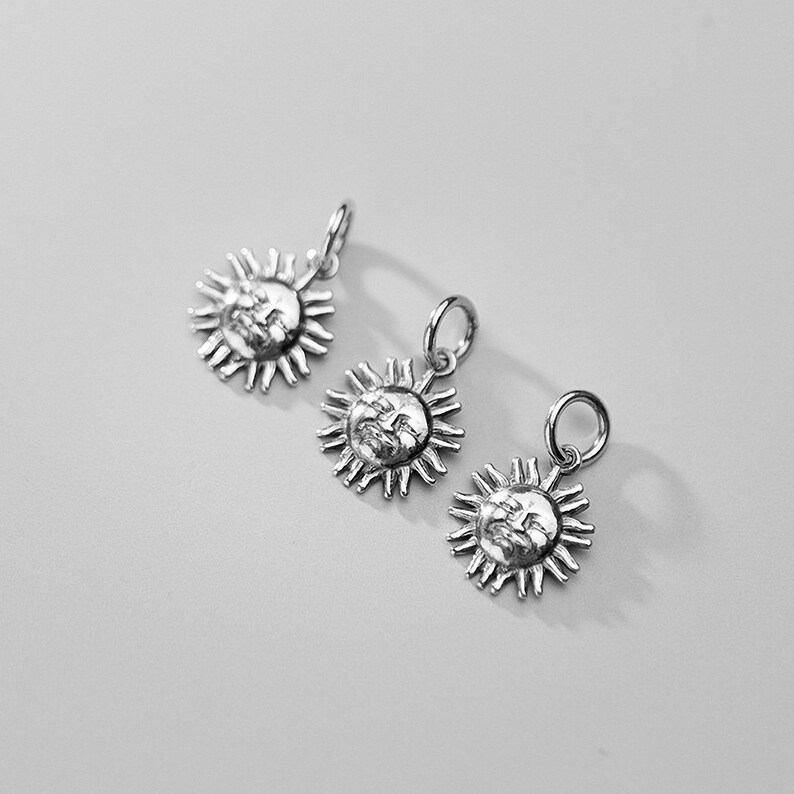 Sterling Silver Sunshine Charm Bali Charm Silver Sun Ethnic - Etsy