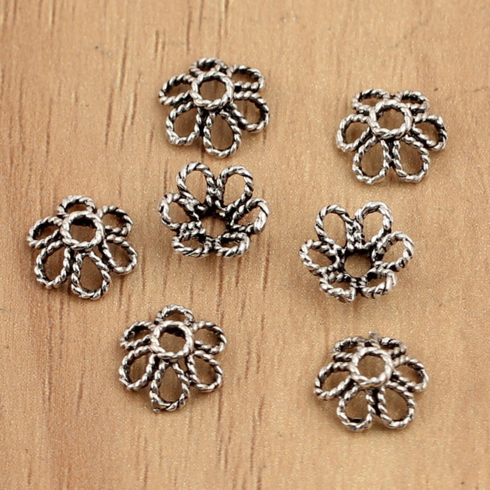 6mm 925 Sterling Silver Bead Caps Sterling Silver Findings - Etsy