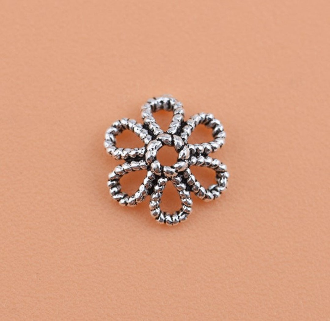 6mm 925 Sterling Silver Bead Caps, Sterling Silver Findings, Antique ...