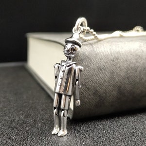 925 Sterling Silver Puppet Pendant Silver Pinocchio Pendant Personality ...