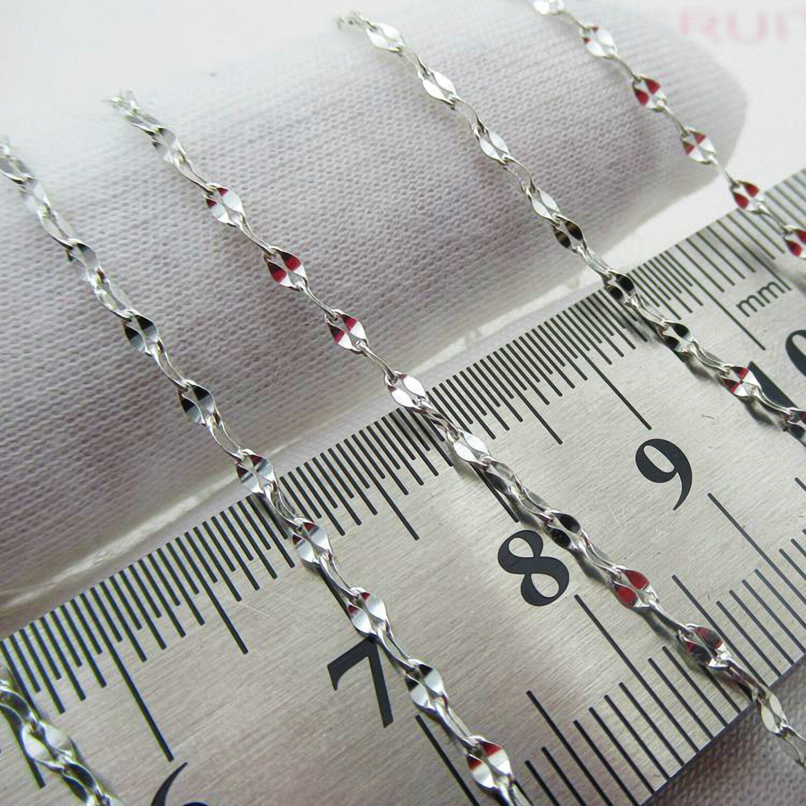 Sterling Silver Unfinished Chain Chip Chain Silver Disc Chain | Etsy